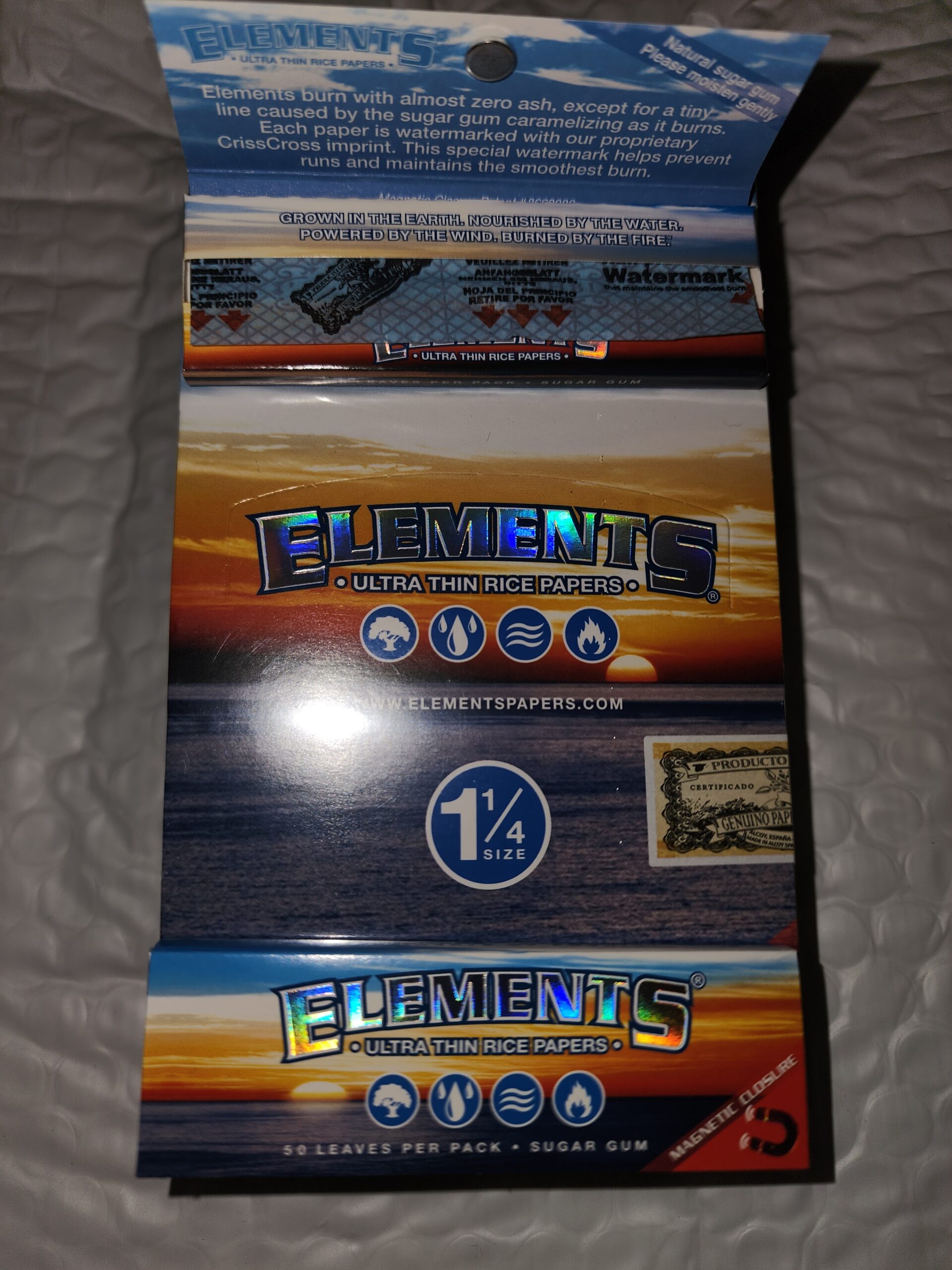 Element rice rolling papers 50 leaves - Premium Meds